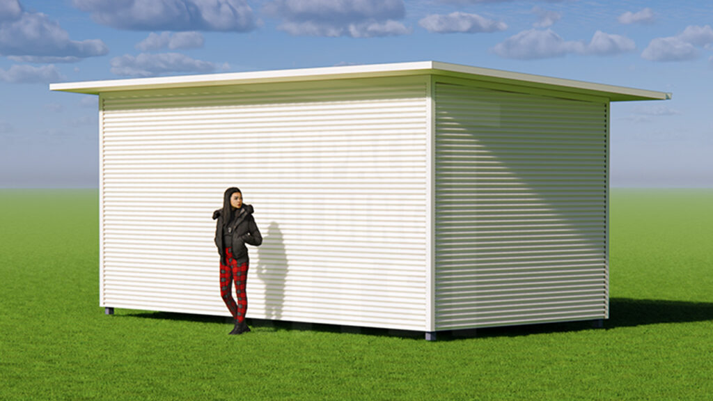 Australian steel habitable flatpack building kit 3m x 6m + eaves ...