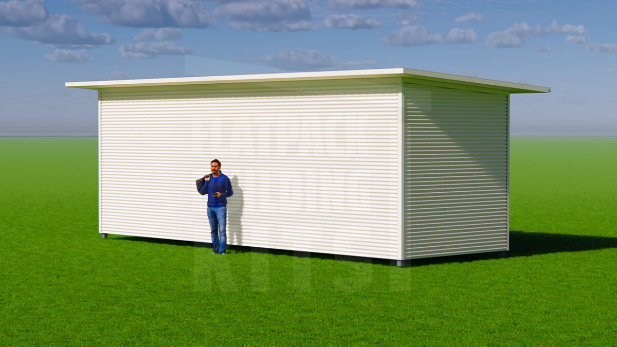 Australian steel habitable flatpack building kit 2.5m x 8m + eaves ...