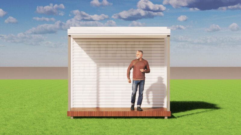 Australian steel deck + veranda kit 1.5m x 3m - FlatpackBuildingKits.au