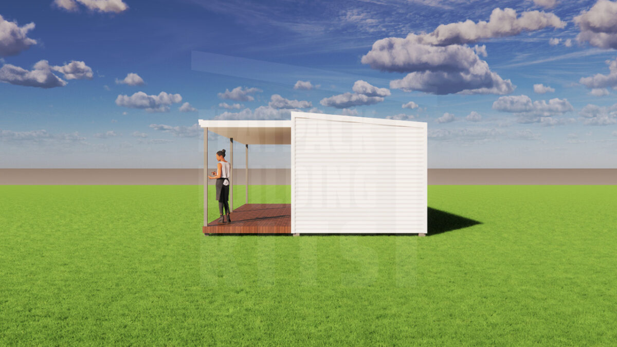 Australian steel deck + veranda kit 2m x 11m - FlatpackBuildingKits.au