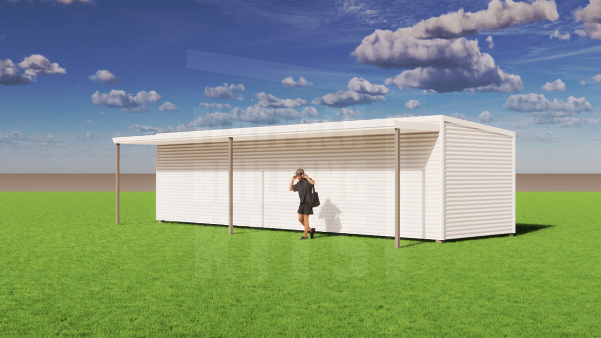 Australian steel veranda kit 1.5m x 11m - FlatpackBuildingKits.au