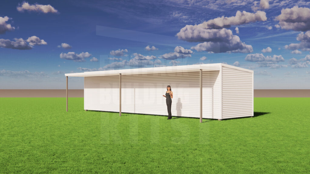 Australian steel veranda kit 1.5m x 12m - FlatpackBuildingKits.au