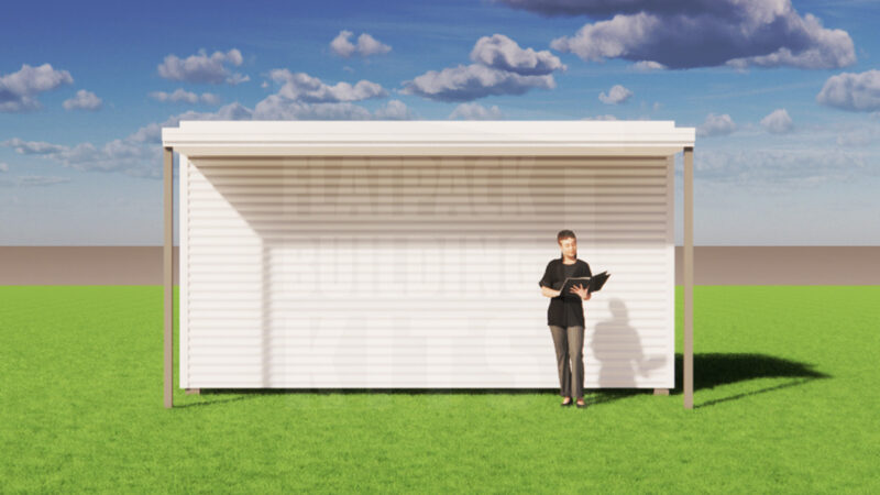 Australian steel veranda kit 1.5m x 5m - FlatpackBuildingKits.au