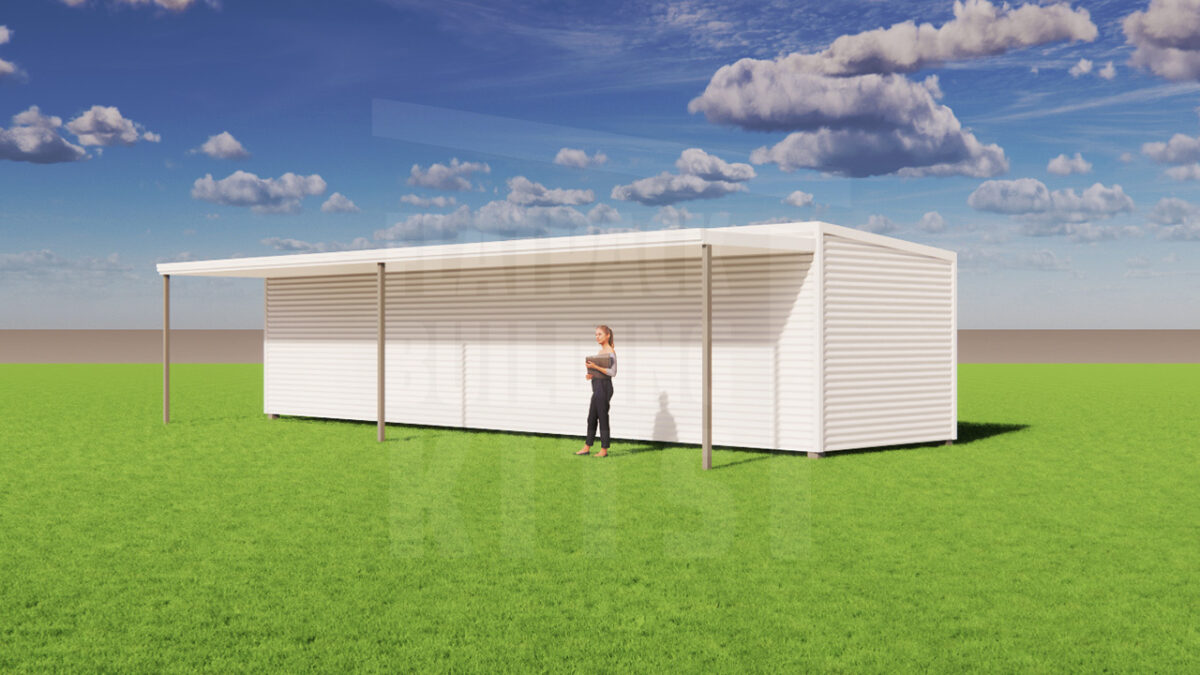 Australian steel veranda kit 2m x 12m - FlatpackBuildingKits.au