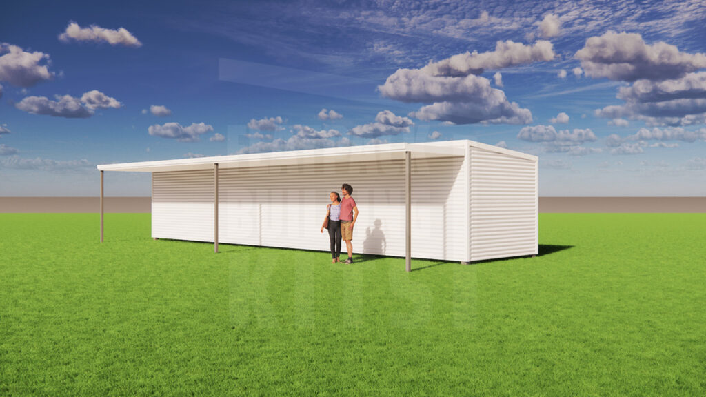 Australian steel veranda kit 2m x 14m - FlatpackBuildingKits.au