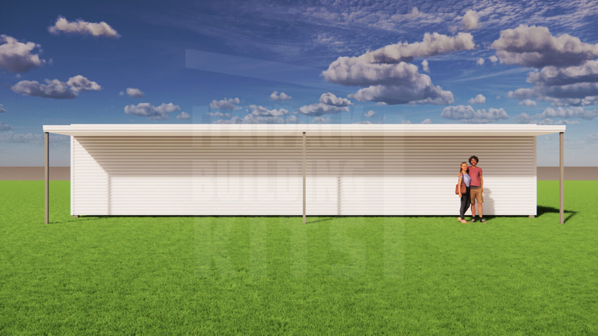 Australian steel veranda kit 2m x 14m - FlatpackBuildingKits.au