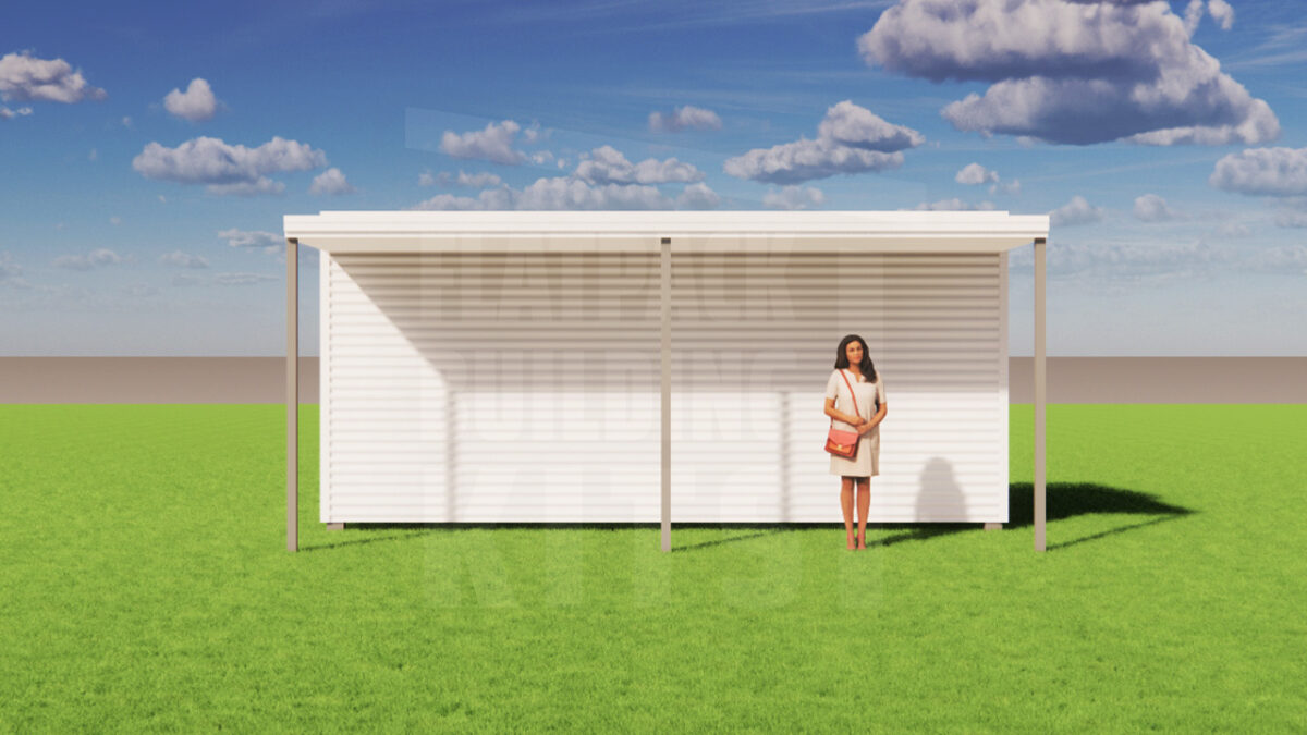 Australian steel veranda kit 2m x 6m - FlatpackBuildingKits.au