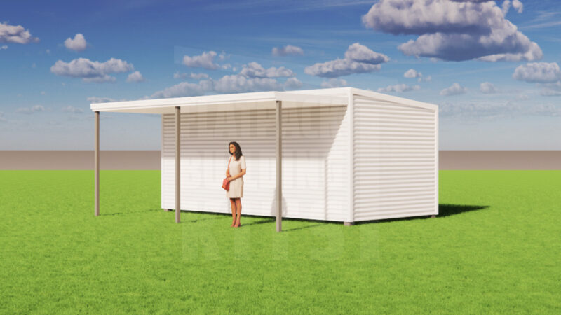 Australian steel veranda kit 2m x 6m - FlatpackBuildingKits.au