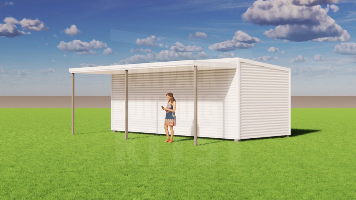 Australian steel veranda kit 2m x 7m - FlatpackBuildingKits.au
