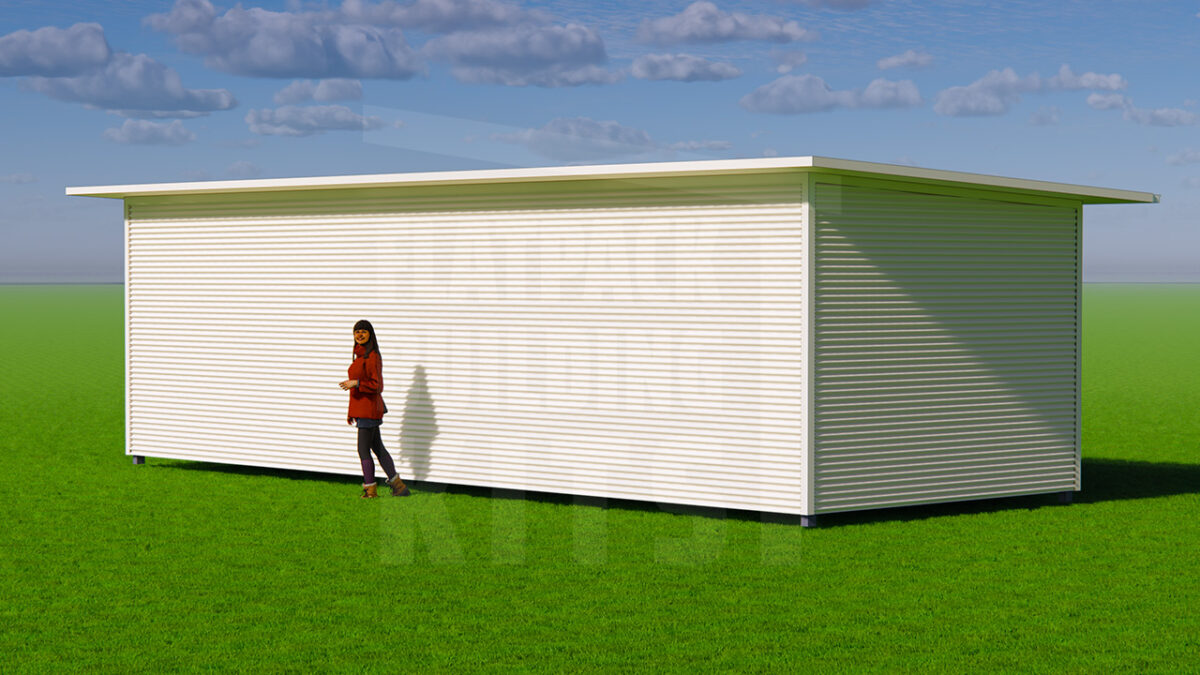 Australian steel habitable flatpack building kit 3.6m x 10m + eaves ...