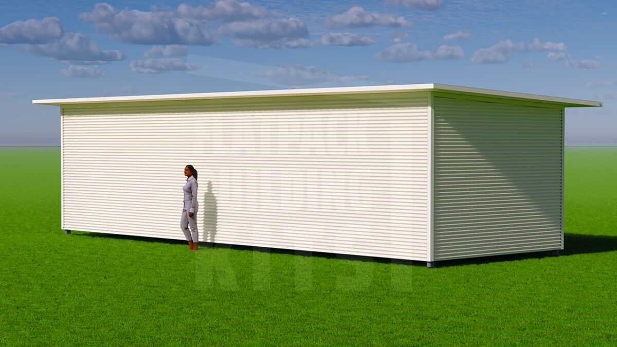 Australian steel habitable flatpack building kit 3.6m x 11m + eaves ...