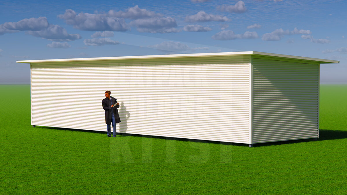 Australian steel habitable flatpack building kit 3.6m x 13m + eaves ...