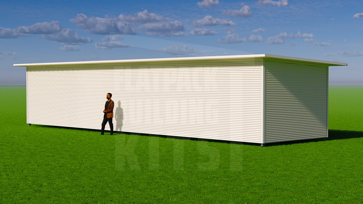 Australian steel habitable flatpack building kit 3.6m x 15m + eaves ...