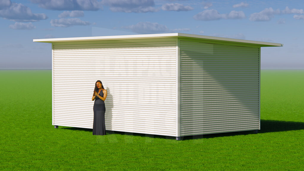 Australian steel habitable flatpack building kit 3.6m x 6m + eaves ...