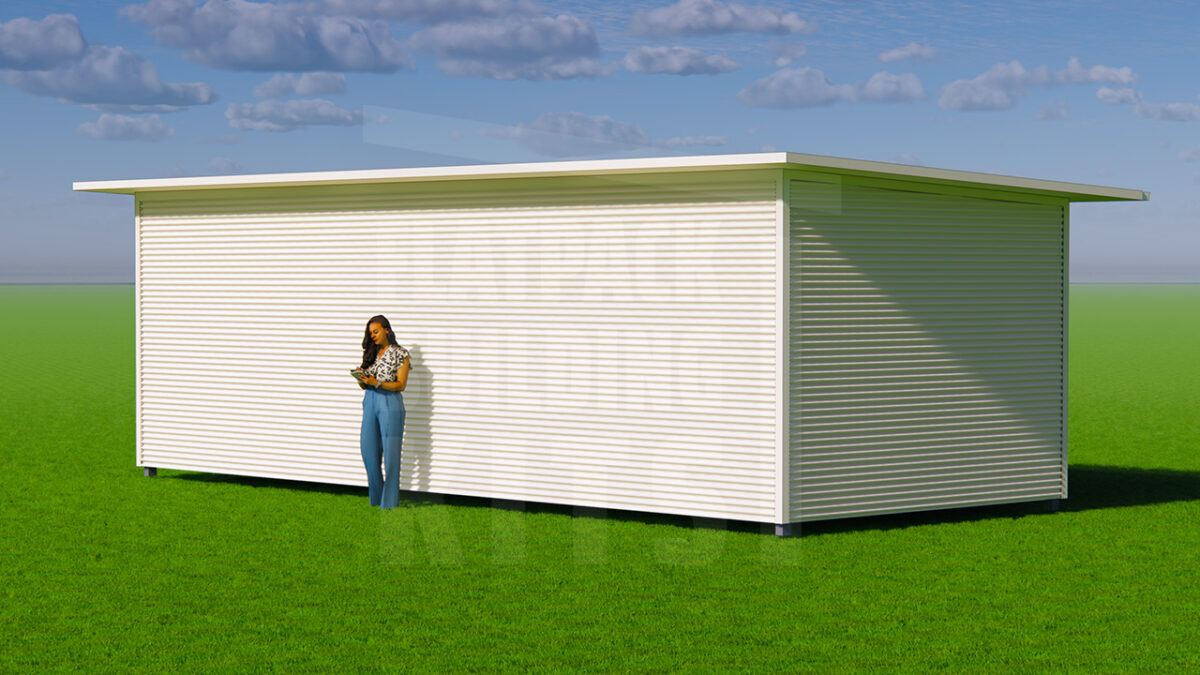 Australian steel habitable flatpack building kit 3.6m x 9m + eaves ...