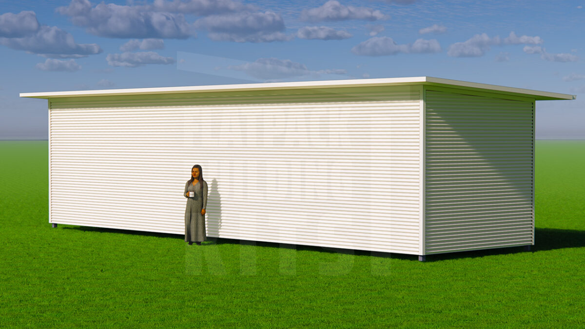 Australian steel habitable flatpack building kit 3m x 11m + eaves ...