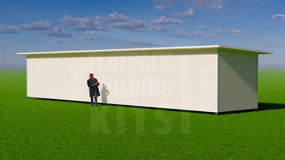 Australian steel habitable flatpack building kit 3m x 16m + eaves ...