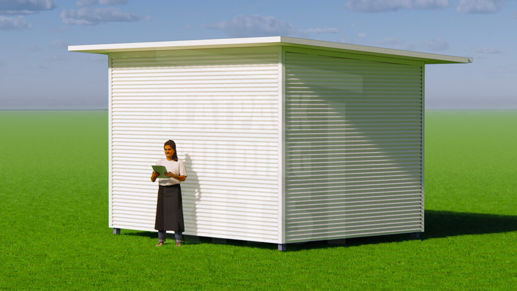 Australian steel habitable flatpack building kit 3m x 4m + eaves ...