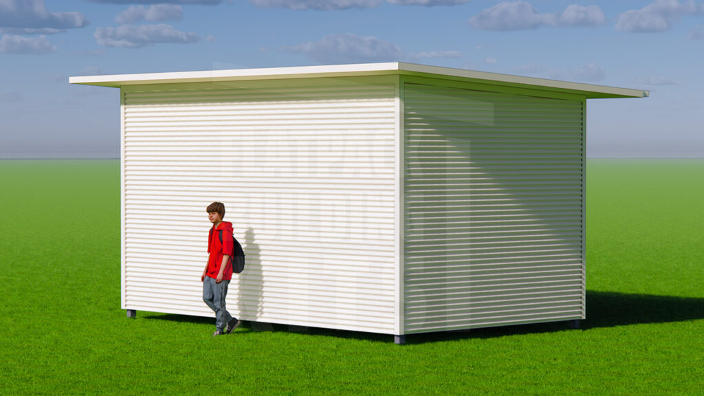 Australian steel habitable flatpack building kit 3m x 5m + eaves ...