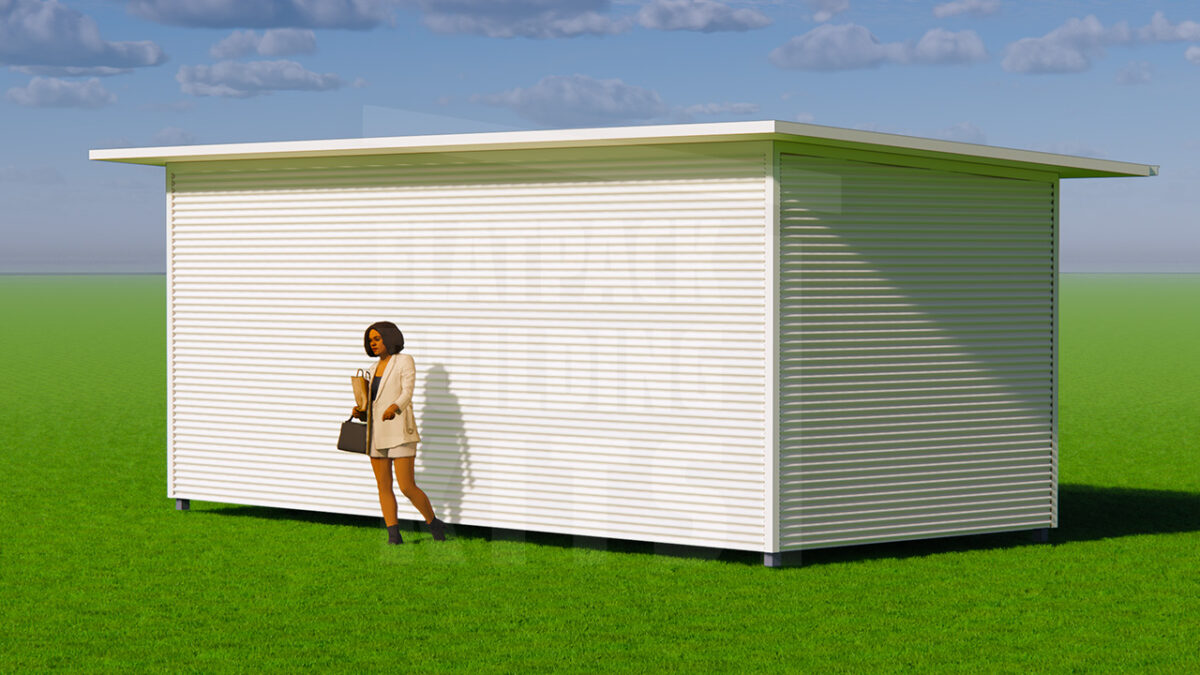 Australian steel habitable flatpack building kit 3m x 7m + eaves ...