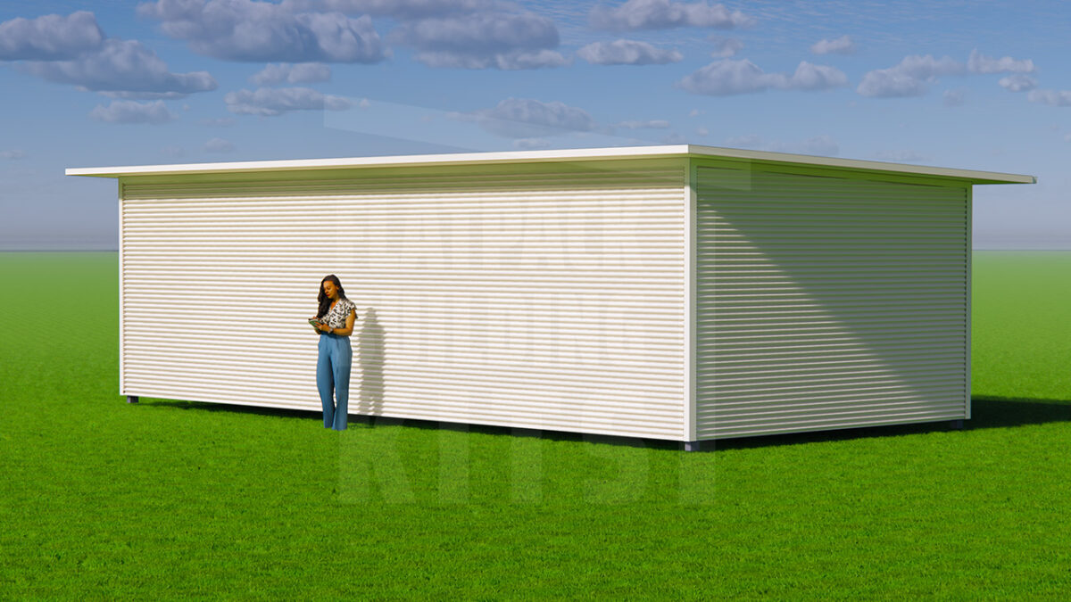 Australian steel habitable flatpack building kit 4.5m x 10m + eaves ...