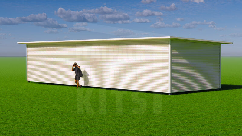 Australian steel habitable flatpack building kit 4.5m x 14m + eaves ...