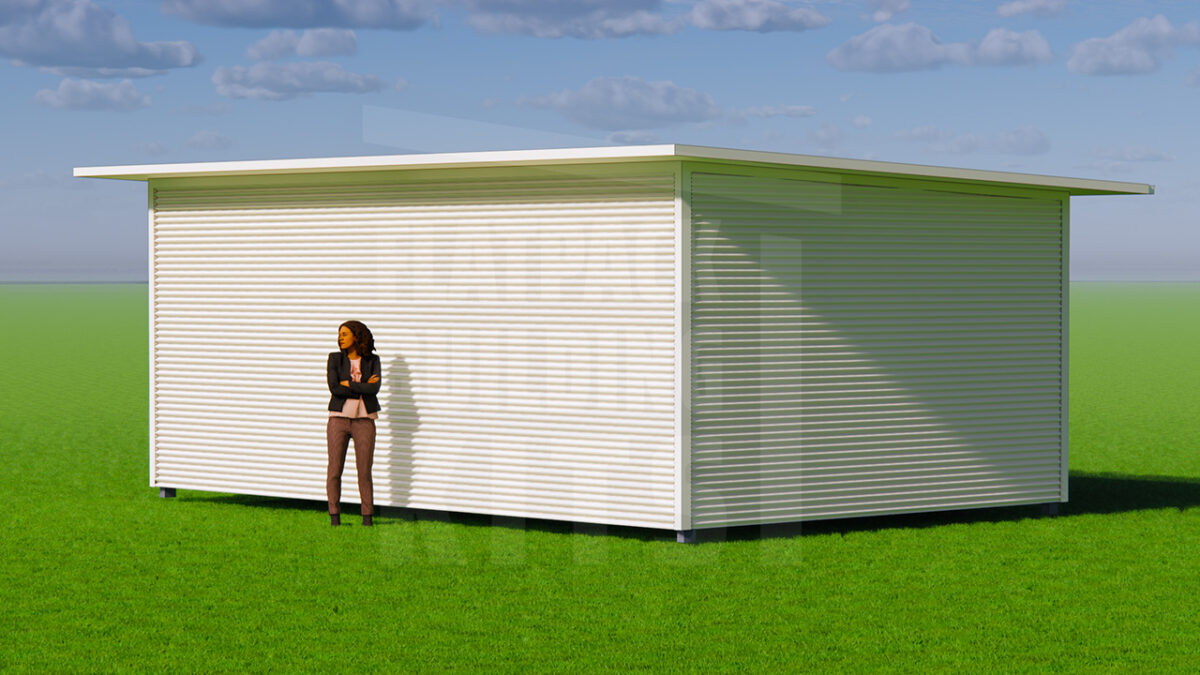 Australian steel habitable flatpack building kit 4.5m x 7m + eaves ...