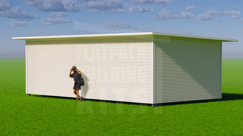 Australian steel habitable flatpack building kit 4.5m x 9m + eaves ...