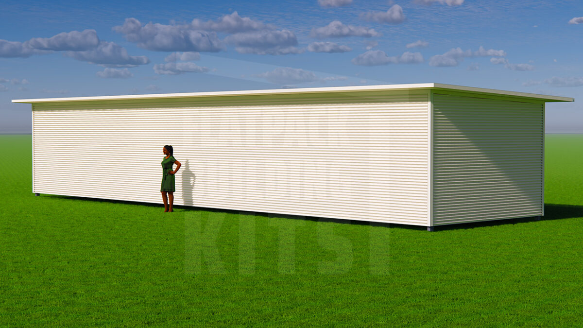 Australian steel habitable flatpack building kit 4m x 16m + eaves ...
